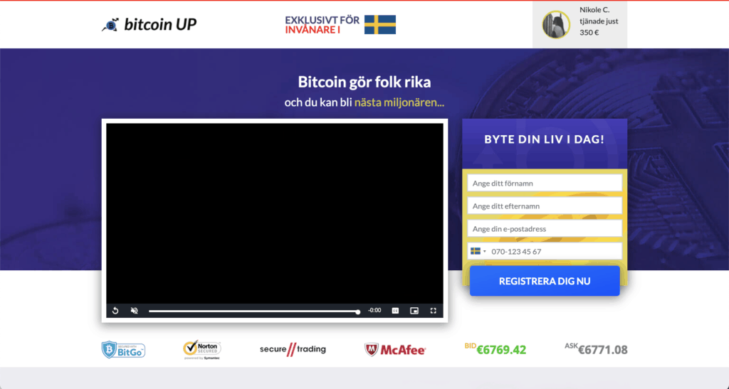 Bitcoin Up Recension 2021 - Genuin Eller Bedrägeri?
